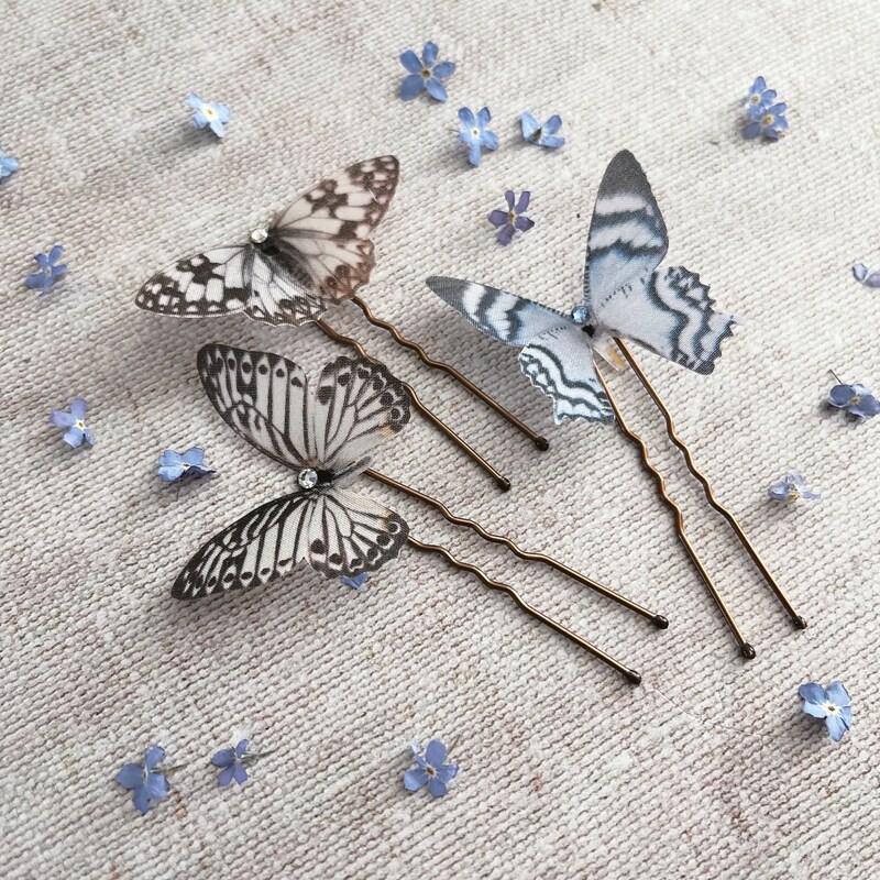 Butterfly Hair Pins - Etsy