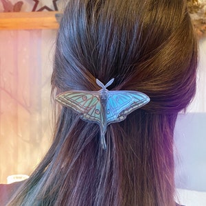 Moon Moth Hair Clip Glow in the Dark Disco Accessory - Etsy