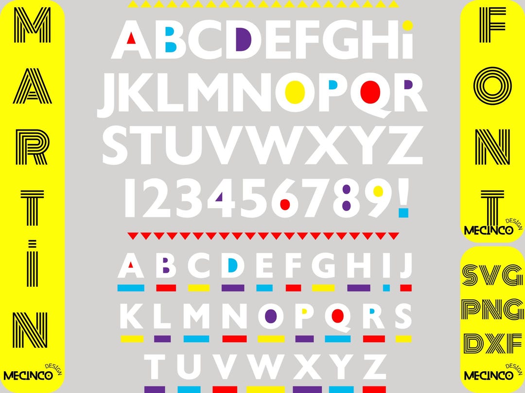 Martin Font SVG PNG DXF | Bold Modern Letters Cricut Silhouette ...