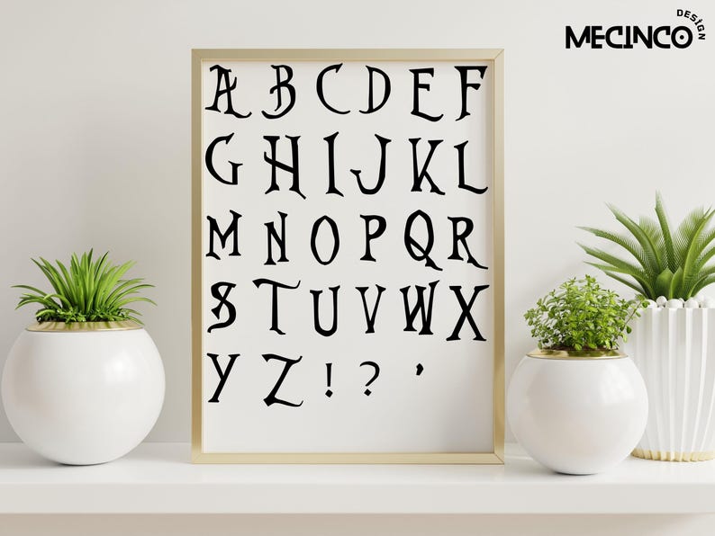 Nightmare Before Christmas Font Svg | Spooky Alphabet Letters | Digital ...