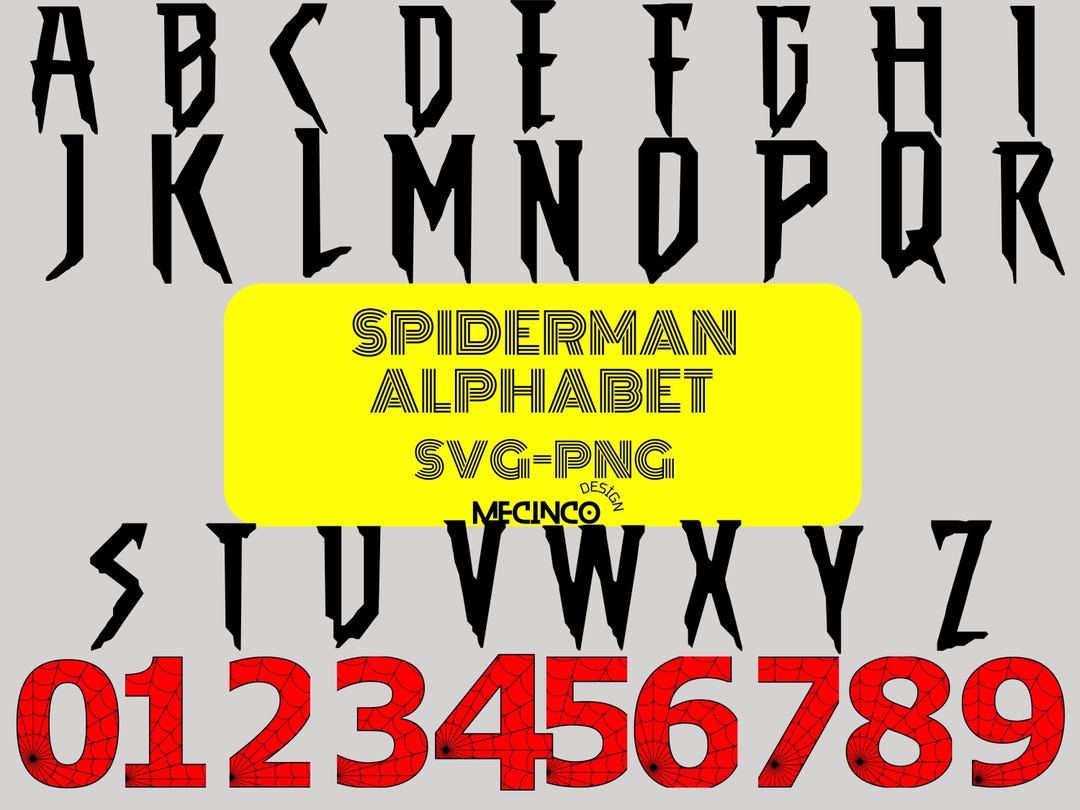 Spider Bundle,spider Man Alphabet,spidey Alphabet,superhero Letters Svg ...