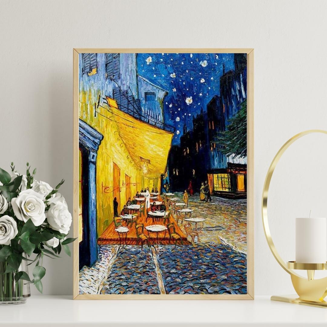 Vincent Van Gogh Cafe Terrace at Night Canvas Wall Art , Van Gogh Frame ...