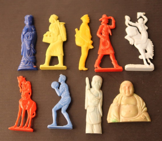 Nine 1950s Era Hard Plastic Cracker Jack Toys - Etsy