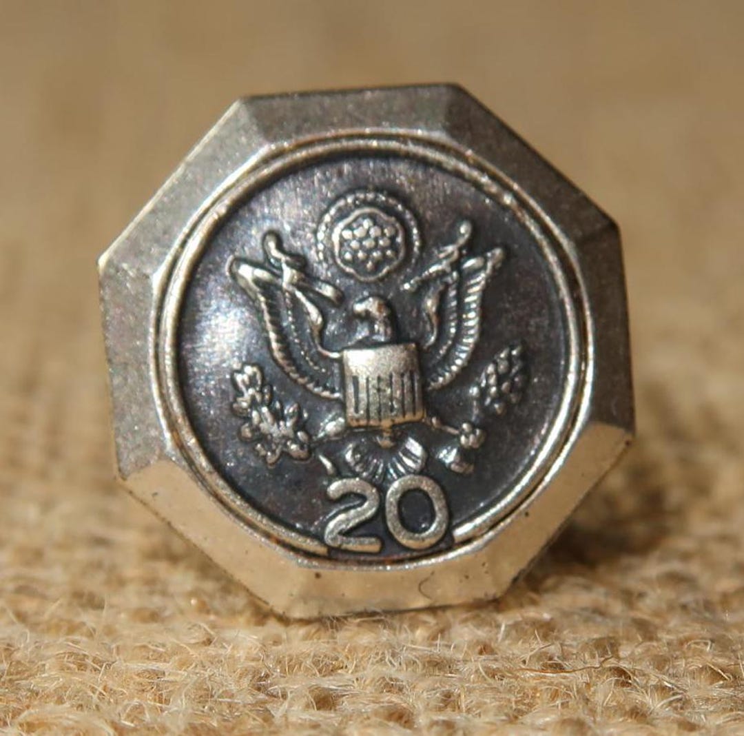 Vtg Sterling 20 Year Military Pin - Etsy