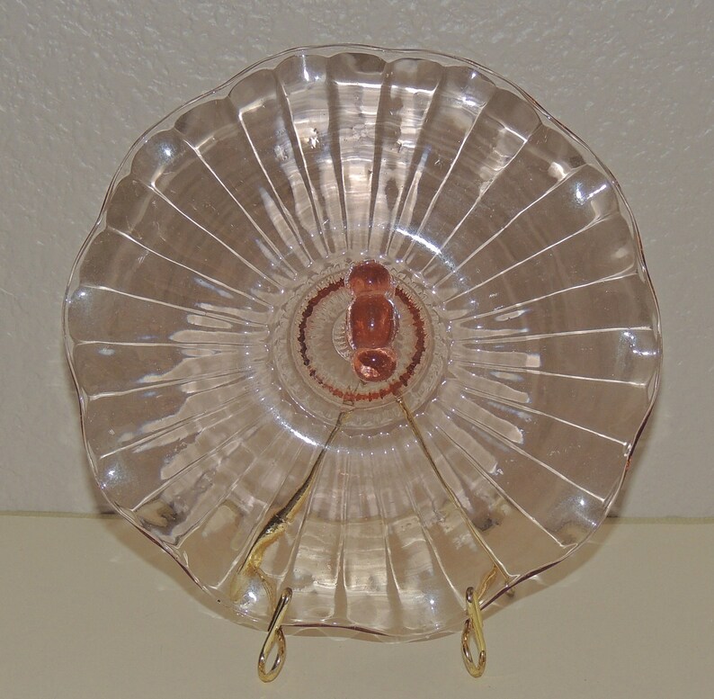 Pink Depression Glass Small Bon Bon With Center Handle - Etsy