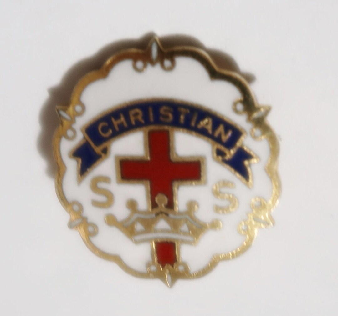 Old Christian Religious Enamel Pin - Etsy