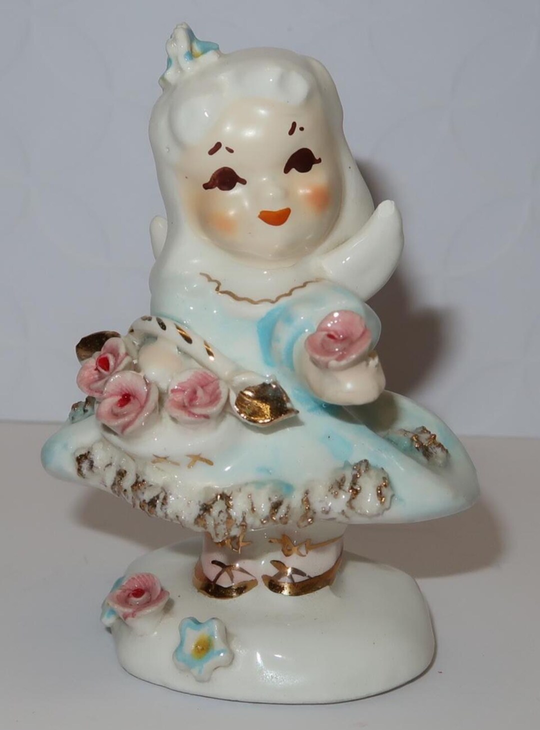 1950s Lefton Flower Girl ANGEL Figurine - Etsy