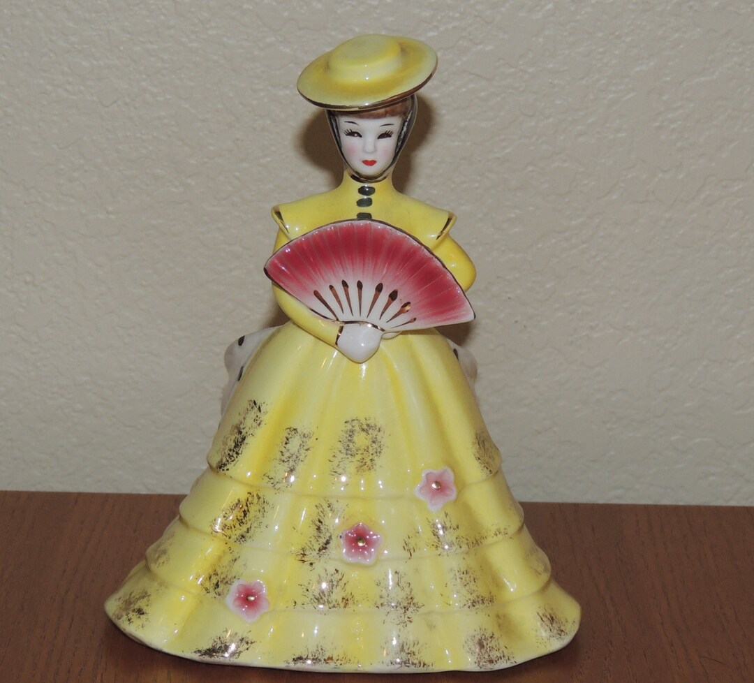 Lady in Yellow Ceramic Planter - Etsy