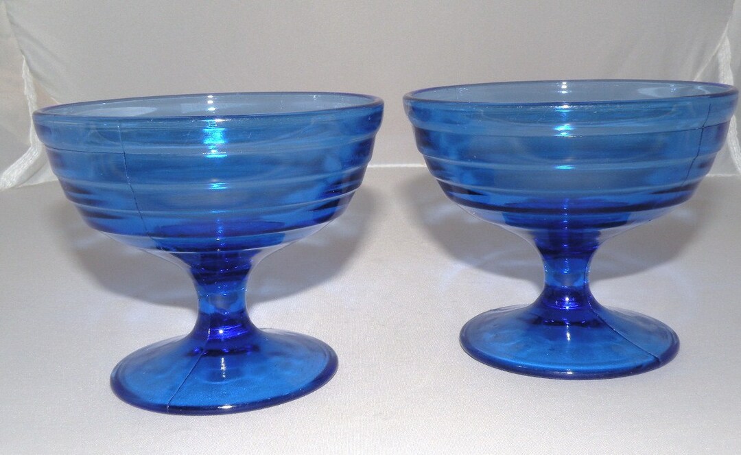 Two Cobalt Blue MODERNTONE Sherbets - Etsy