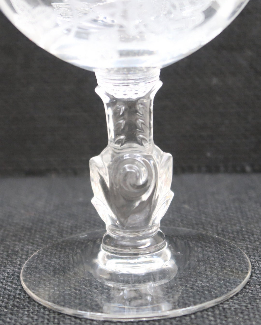 2 Heisey "rose" Pattern Saucer Champagnes 6 Oz - Etsy