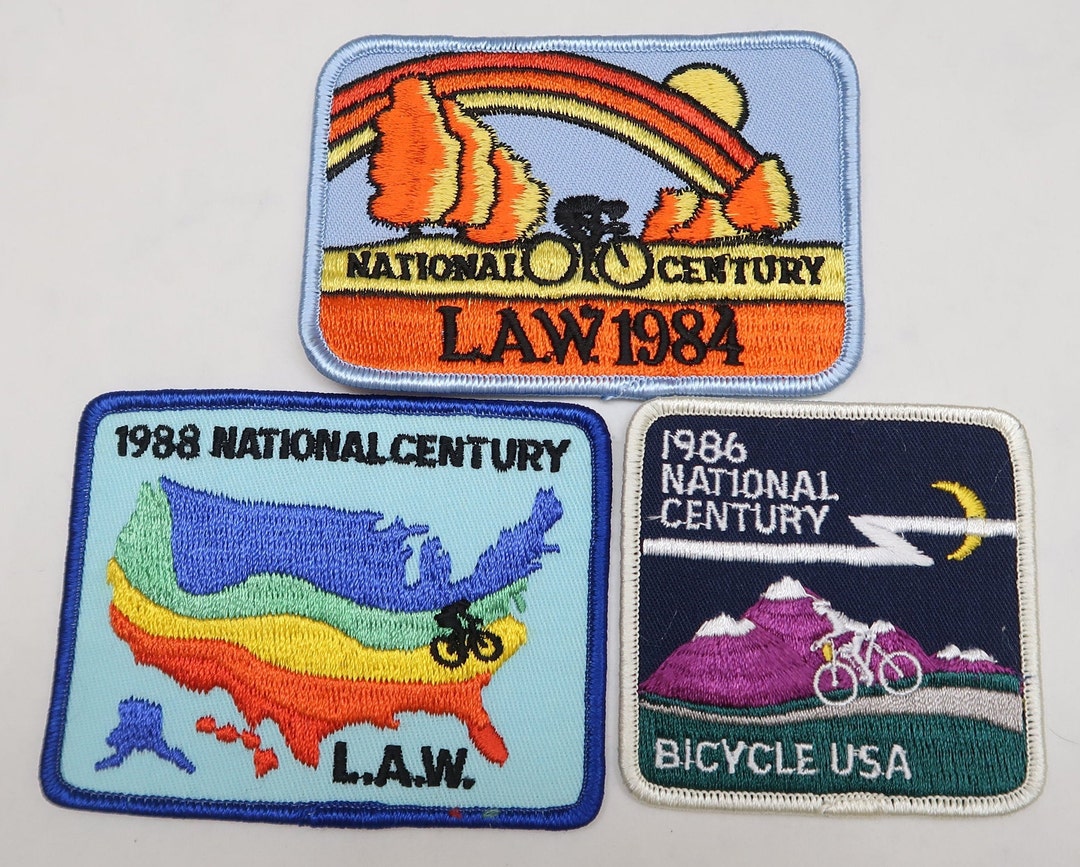 Vtg League American Wheelman National Century 1984, 1986, 1988 Bicycle Patches - Etsy España