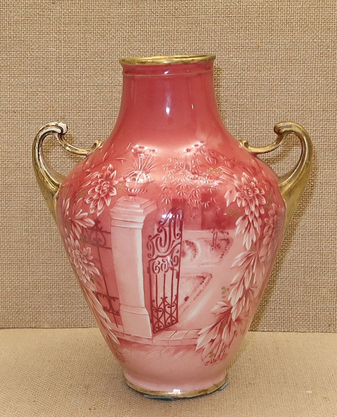 Antique ROBERT HANKE Royal Austria Art Pottery PINK Porcelain Vase - Etsy