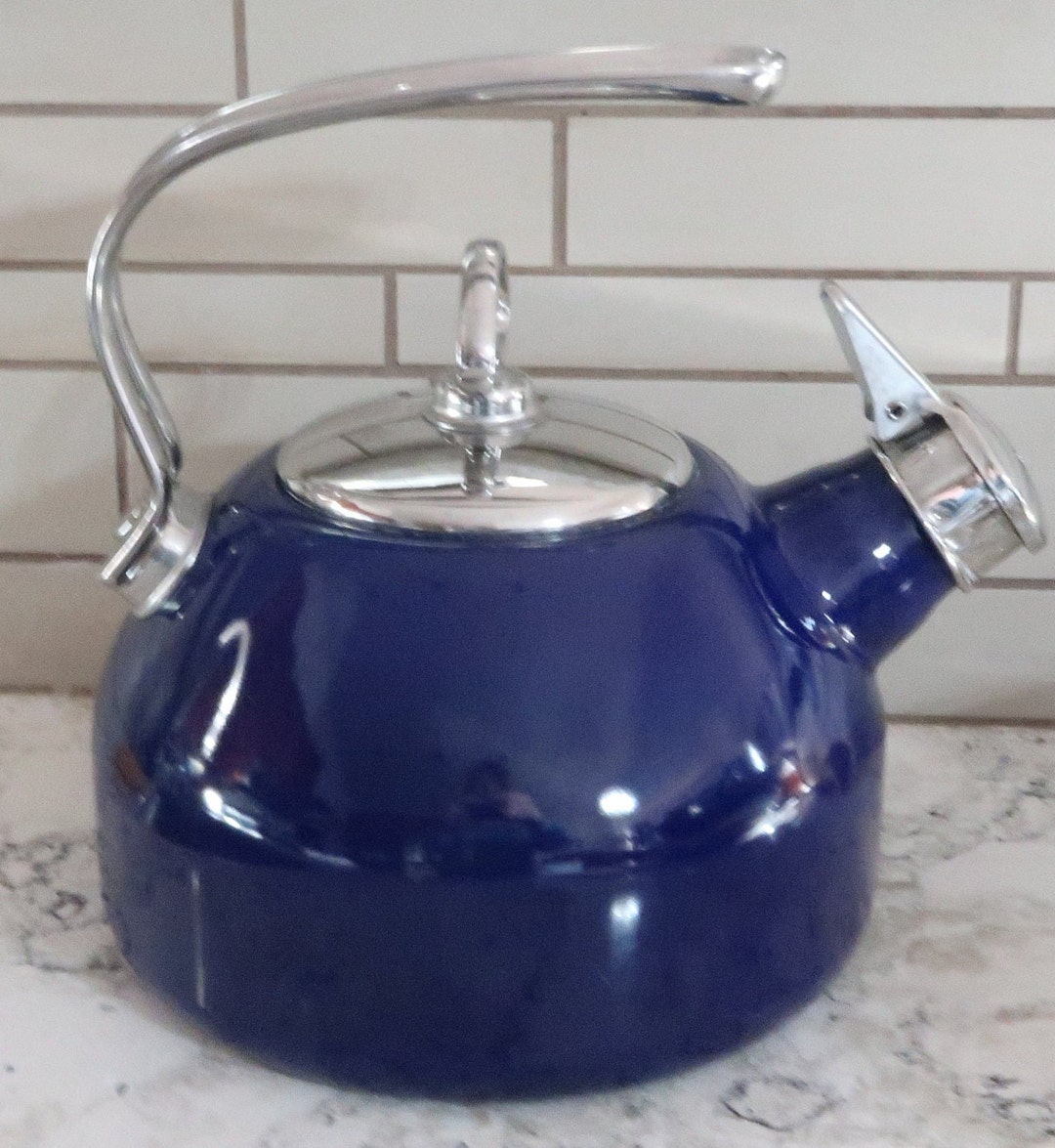 Vintage CHANTAL Cobalt Blue Tea Kettle - Etsy