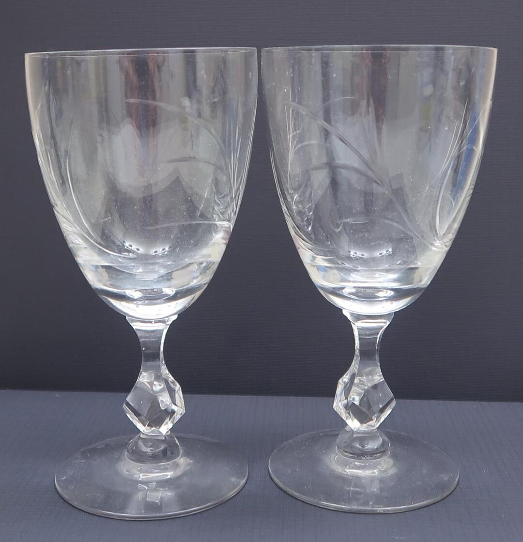 2 Tiffin-franciscan "margo" Water Goblets - Etsy