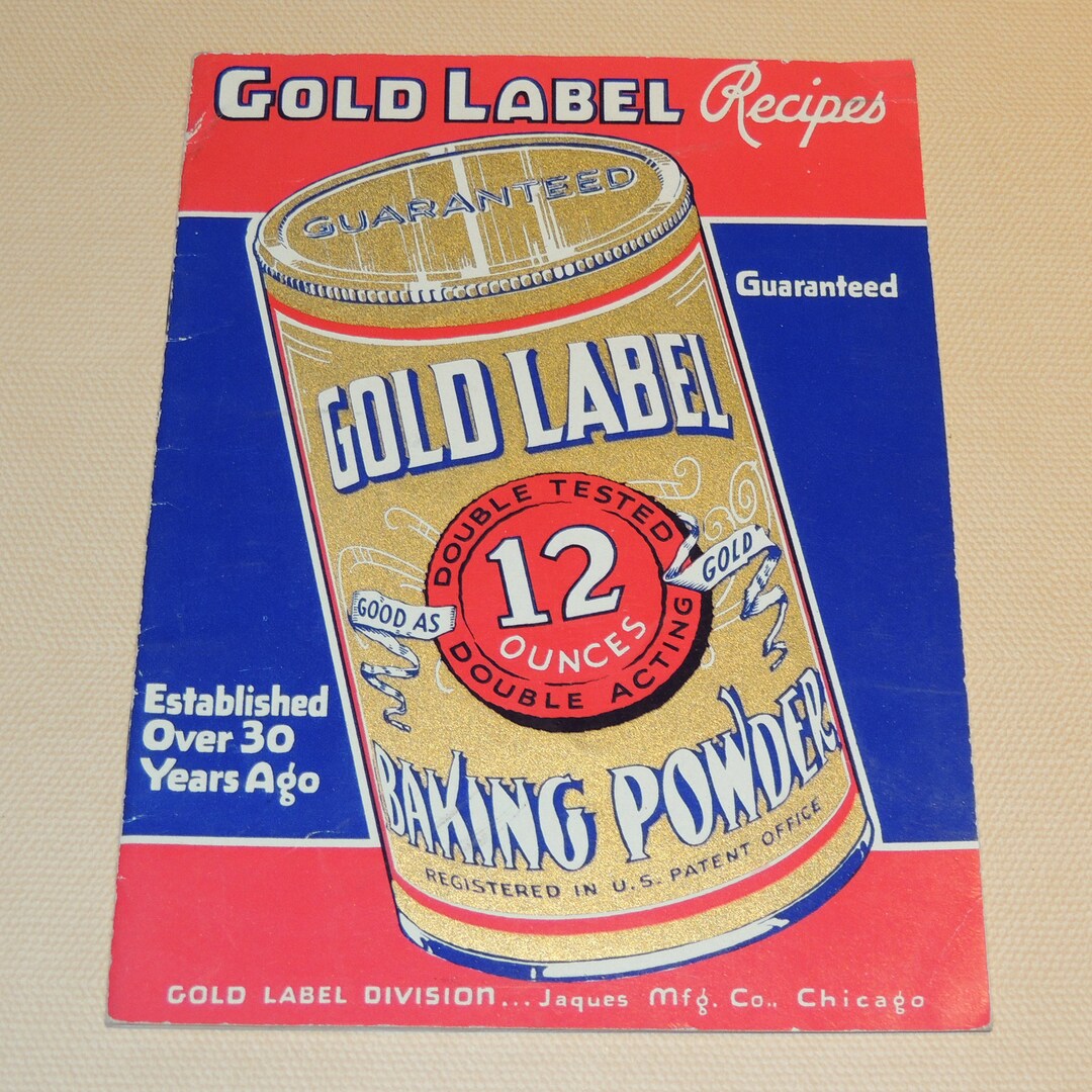 1930s Gold Label Baking Powder Recipe Booklet - Etsy