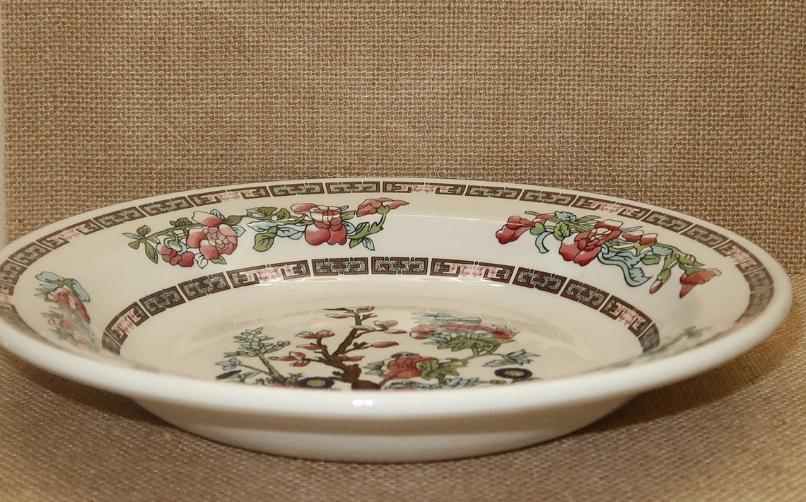 Dunn Bennett & Co England, Hotel Ware 9 1/4 Inch Flat Soup Bowl "indian ...