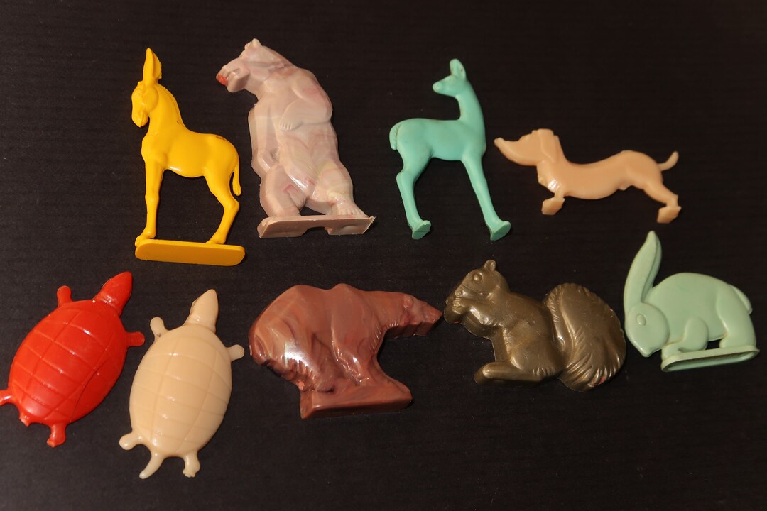 Ten 1950s Era Hard Plastic Cracker Jack Toys - Etsy