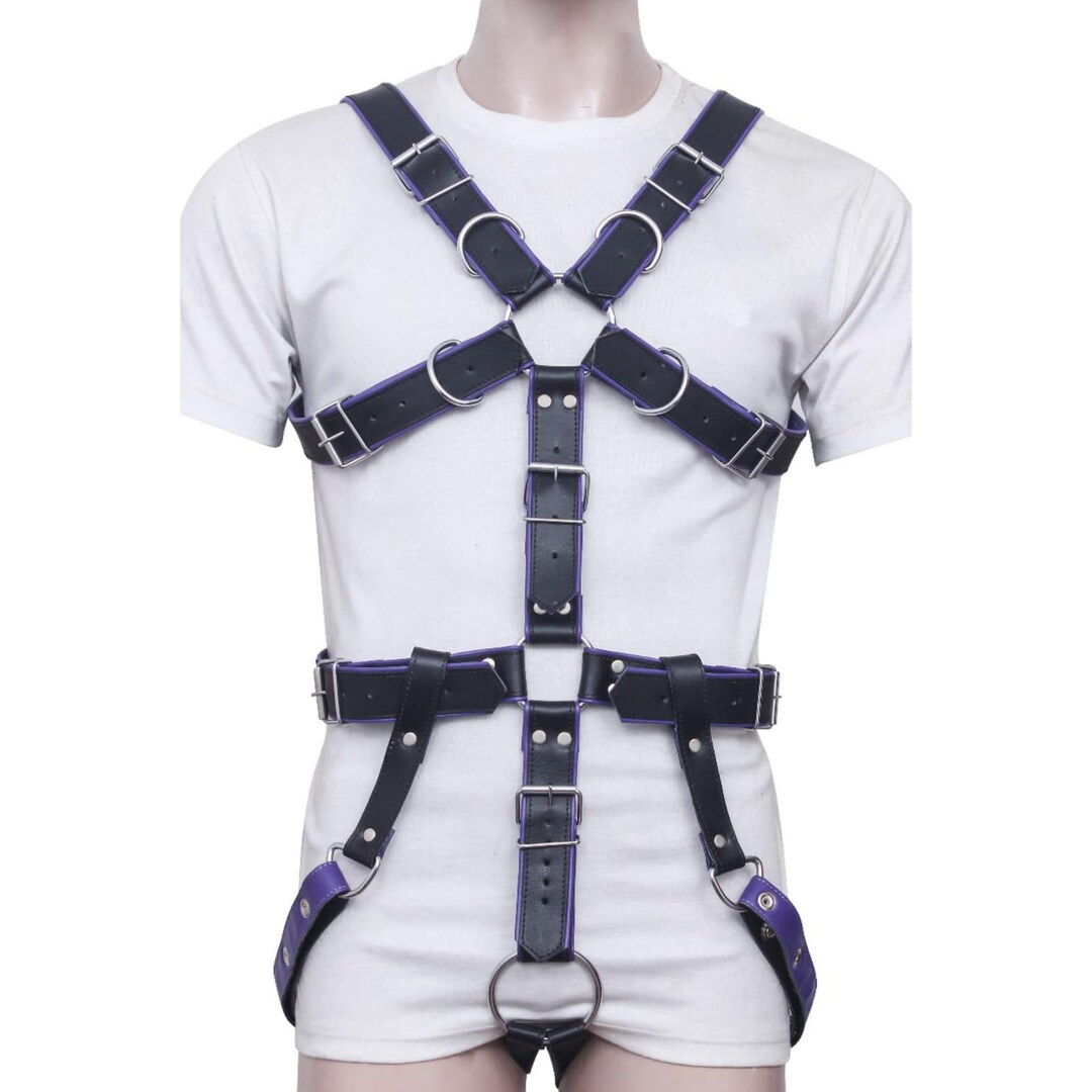 100% Genuine Leather Full Body Mens Harness, Men's Leather Fullbody ...