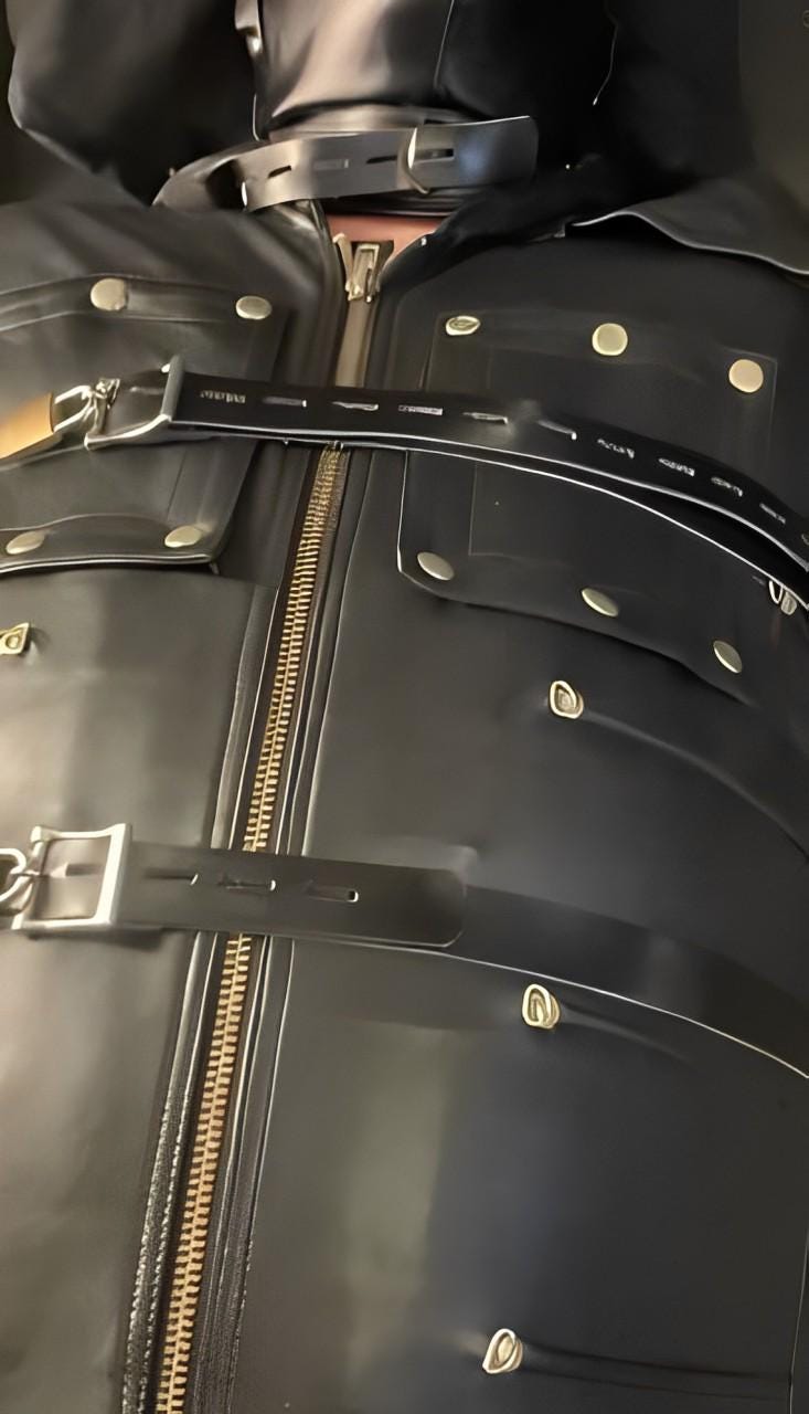 Leather Sleep Sack Bondage Body Bag With Heavy Duty Belts Sleep Sack ...