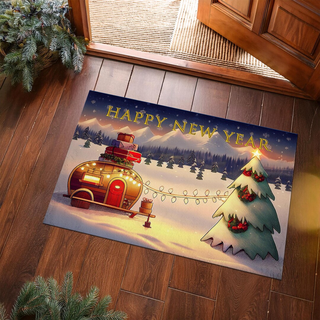 Merry Christmas Rug, 2025 Christmas Decoration, Christmas Gift, Snowman ...