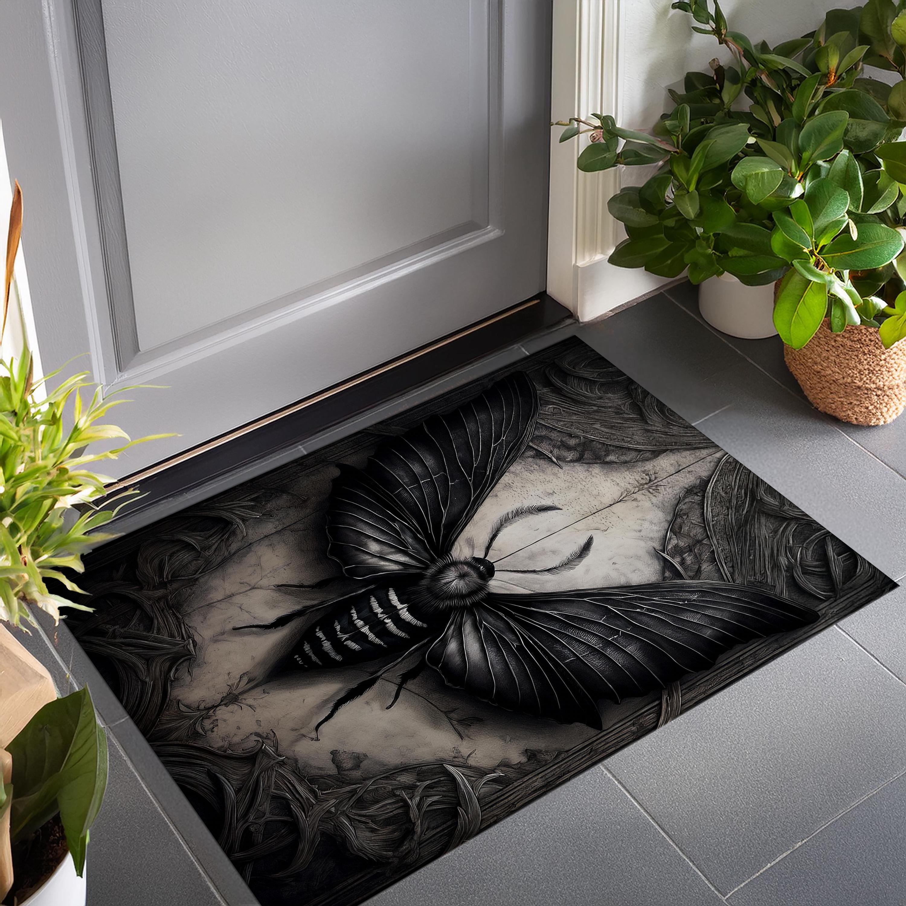 Dark Academia Luna Moth Rug, Gothic Cottagecore Butterfly Decor Rug ...