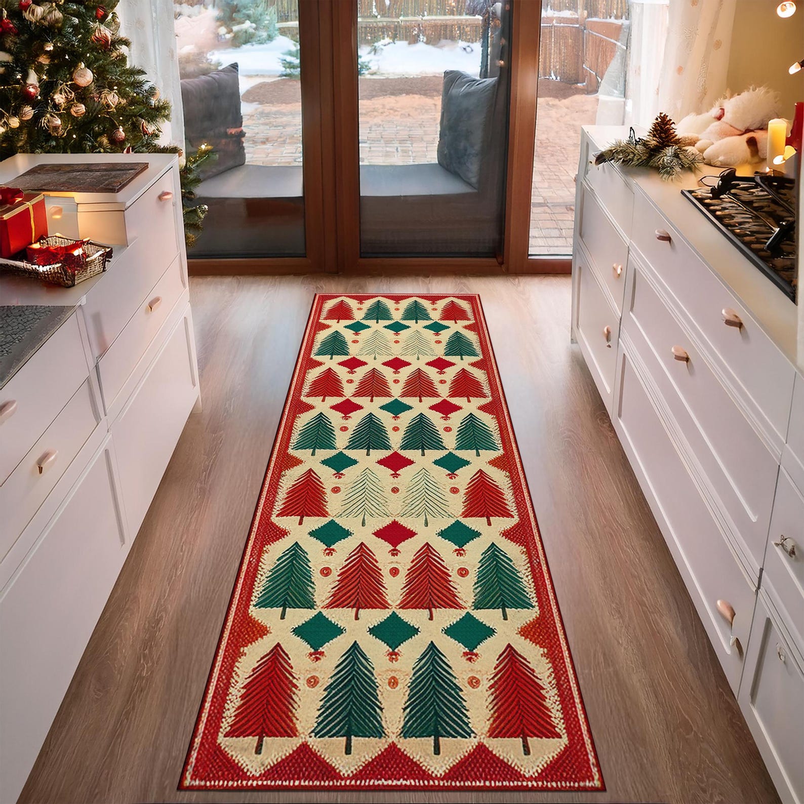 Merry Christmas Runner Rug, 2025 Christmas Decoration, Hallway Rug ...