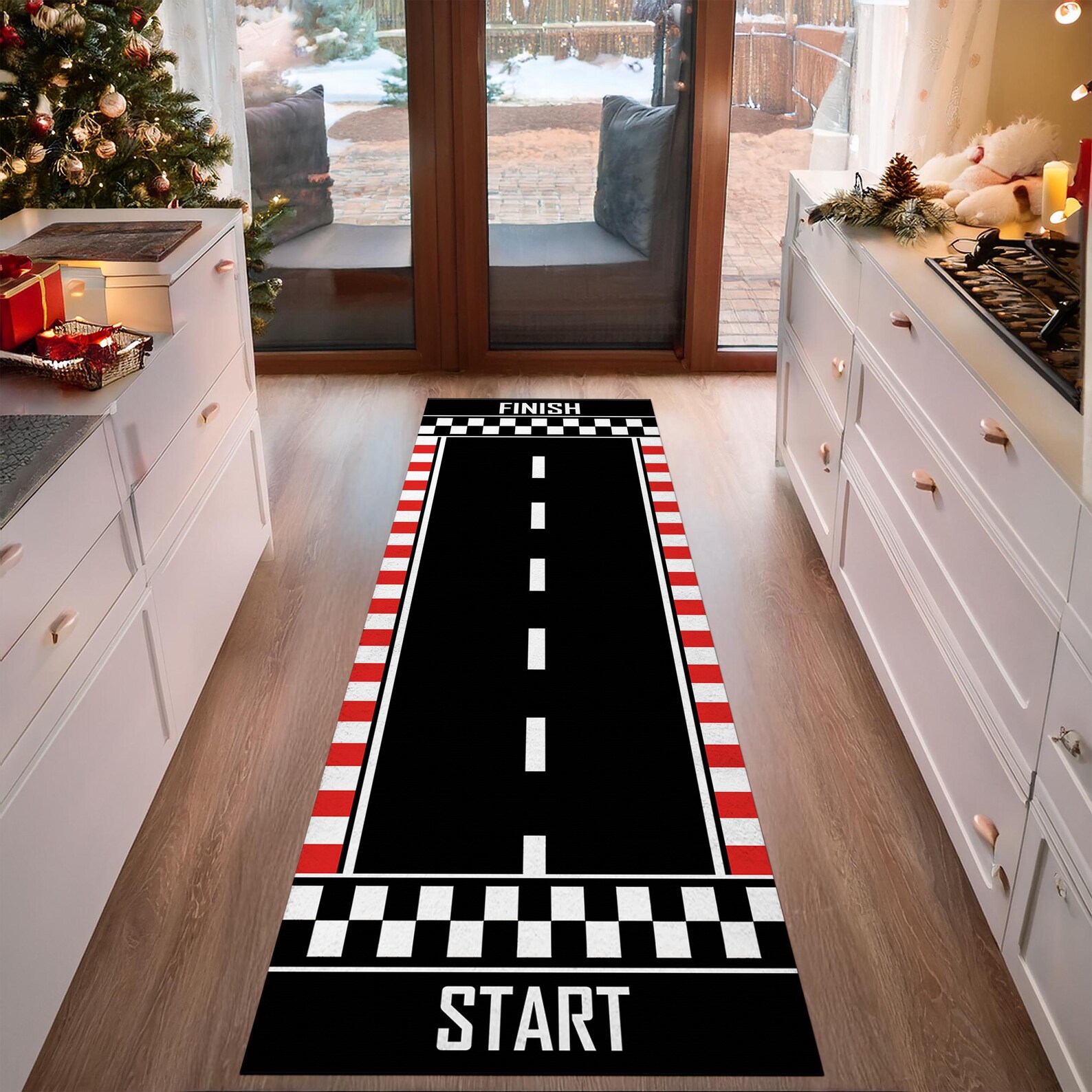 Race Road Track Runner Rug, Race Car Rug, Track Rug for Boy's Room ...