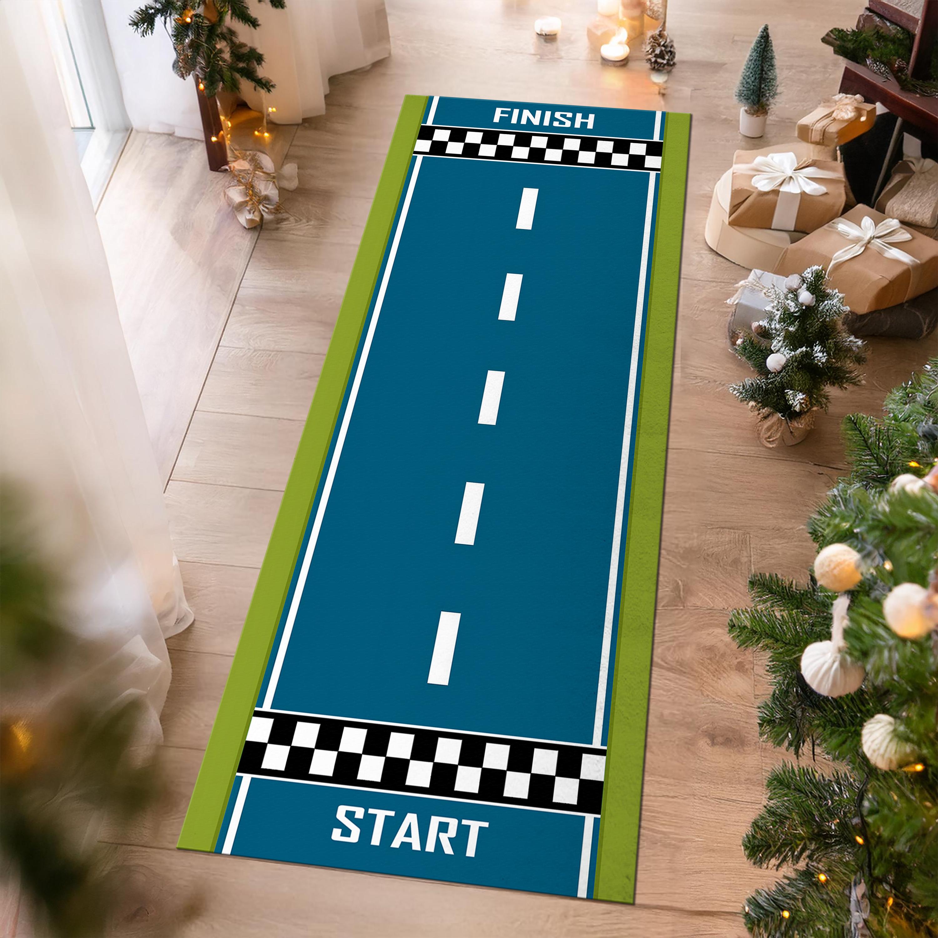 Race Road Track Runner Rug, Race Car Rug, Track Rug for Boy's Room ...