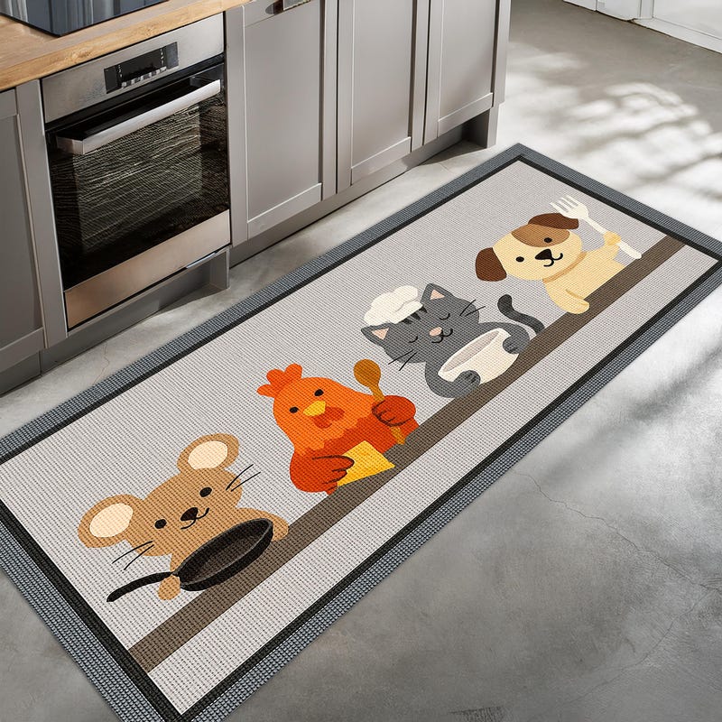 Cartoon Kitchen Rug - Etsy