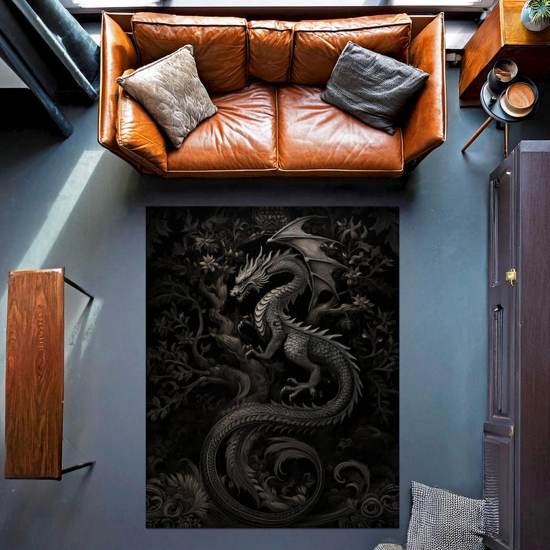 Dragon Area Rug - Etsy