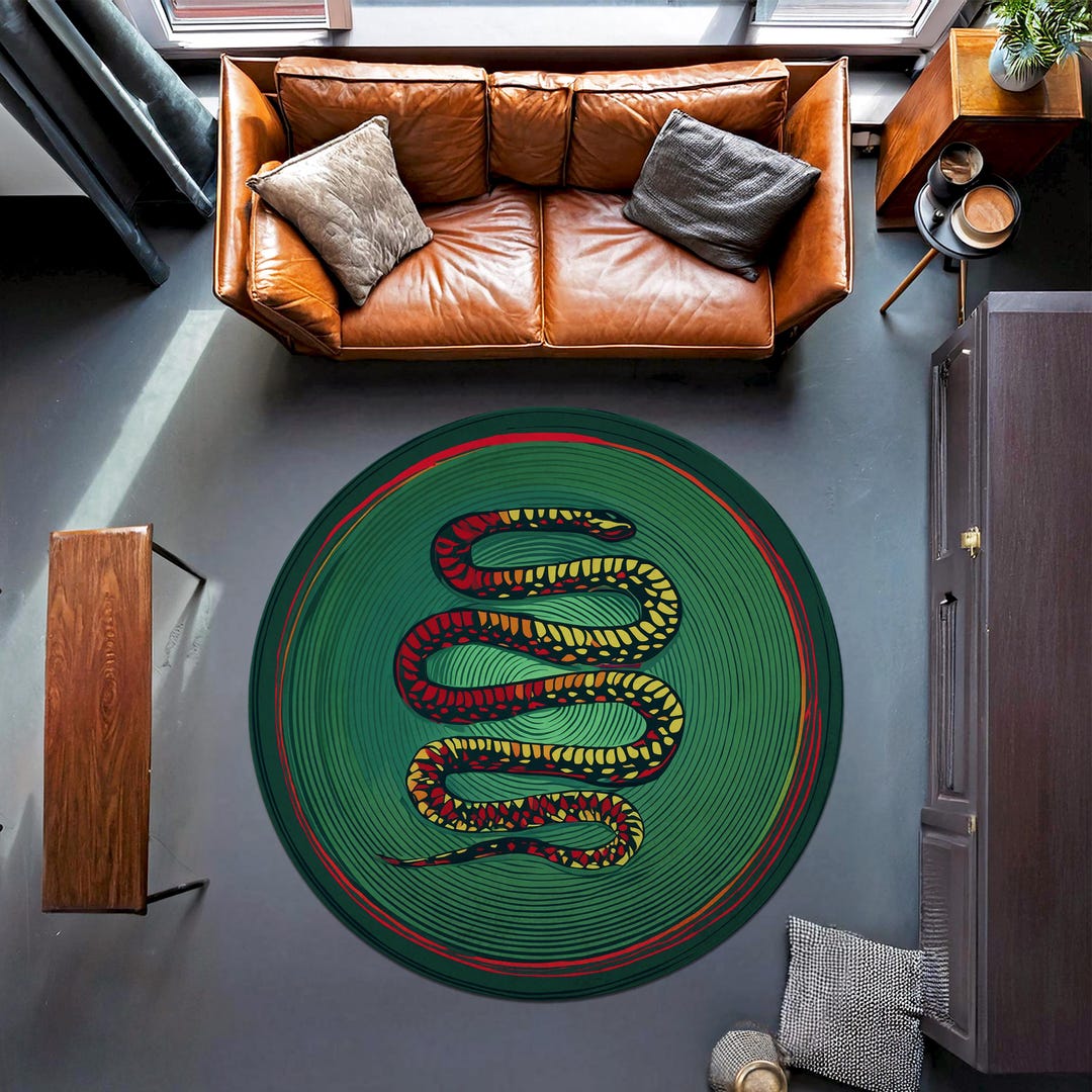 Gothic Snake Rug for Gothic Room, Spooky Art Rug, Dark Academia Rug ...