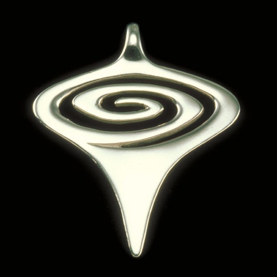 Vortex Pendant / Vortex Necklace Silver Symbolic Jewelry | Etsy