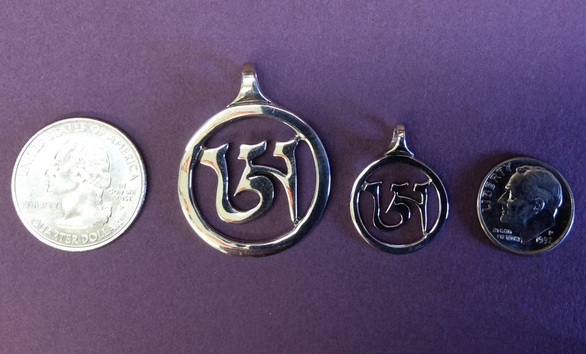Ah Pendant large Tibetan Seed Syllable ah | Etsy