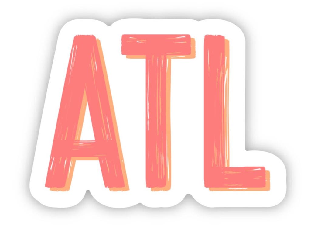 Atlanta, Georgia Sticker | Waterproof 3x2 | ATL Aesthetic Sticker - Etsy
