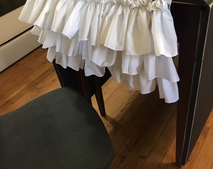 Farmhouse Black Check Table Runner With White Triple Ruffles - Etsy