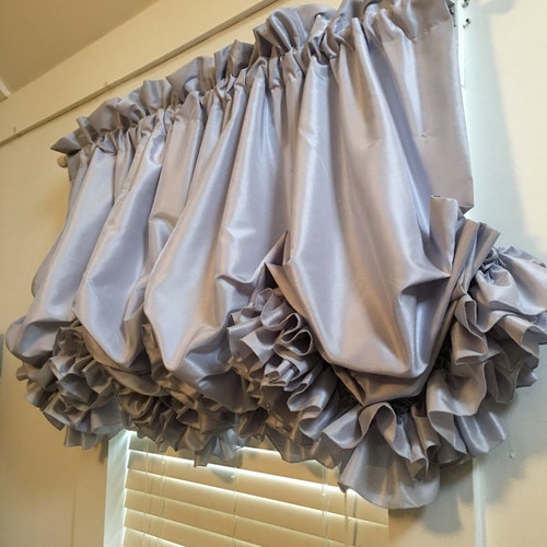 Dark Gray Double Ruffle Balloon Curtain - Etsy