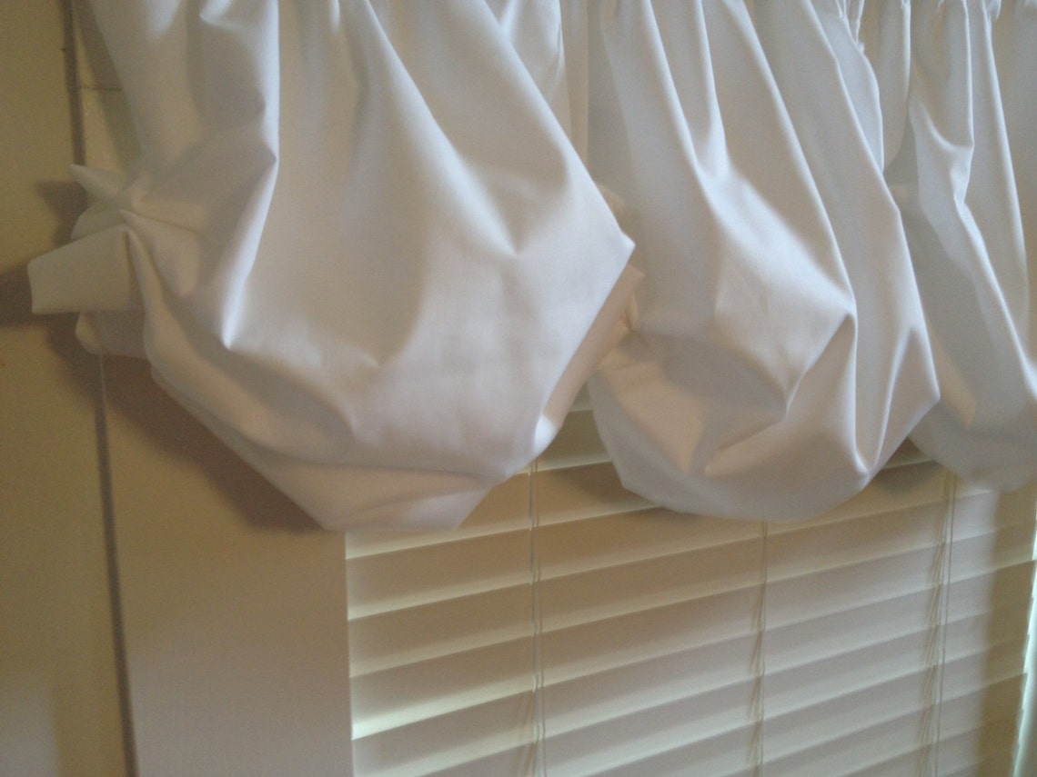 White or off White Balloon Valance With No Ruffle - Etsy