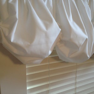 White or off White Balloon Valance With No Ruffle - Etsy