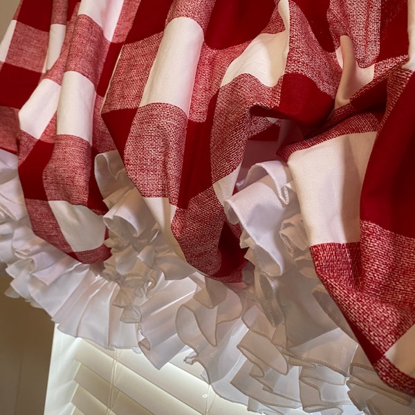 White Ruffle Curtain - Etsy