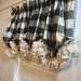 Black and Cream Buffalo Check Balloon Curtain With Cream Double Ruffles ...