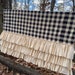 Black and Cream Buffalo Check Balloon Curtain With Cream Double Ruffles ...