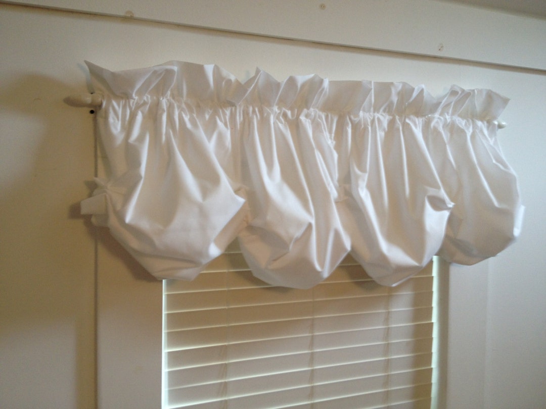 White or off White Balloon Valance With No Ruffle - Etsy