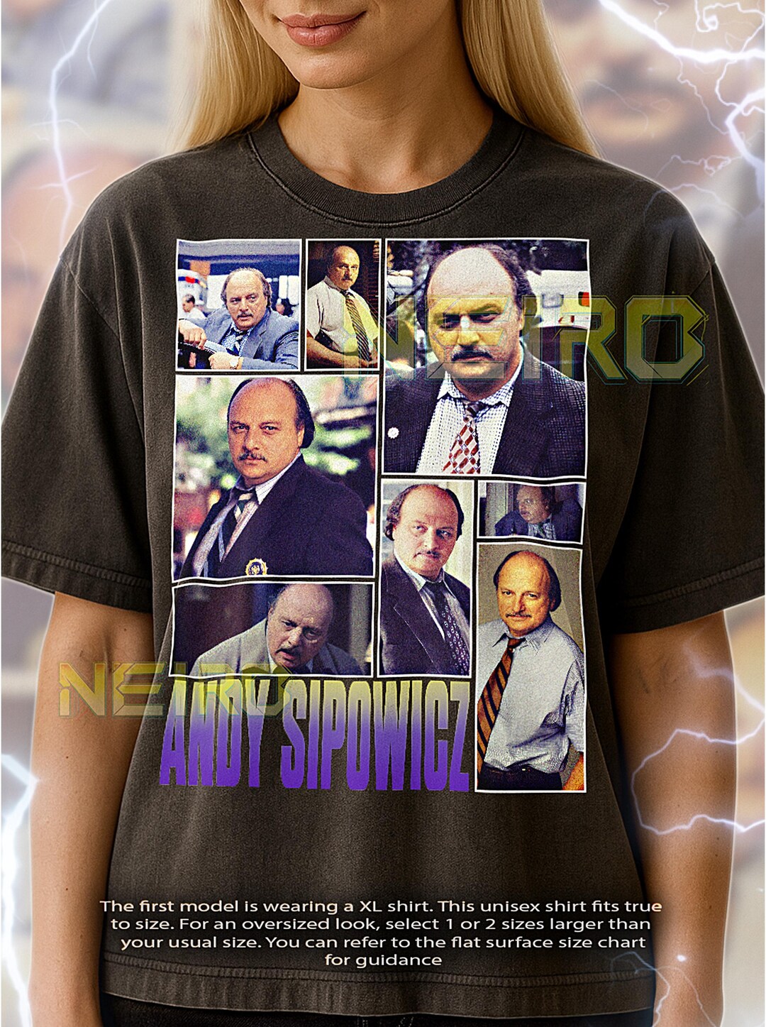 Andy Sipowicz Bootleg Shirt, Vintage TV Character Detective Drama Star ...