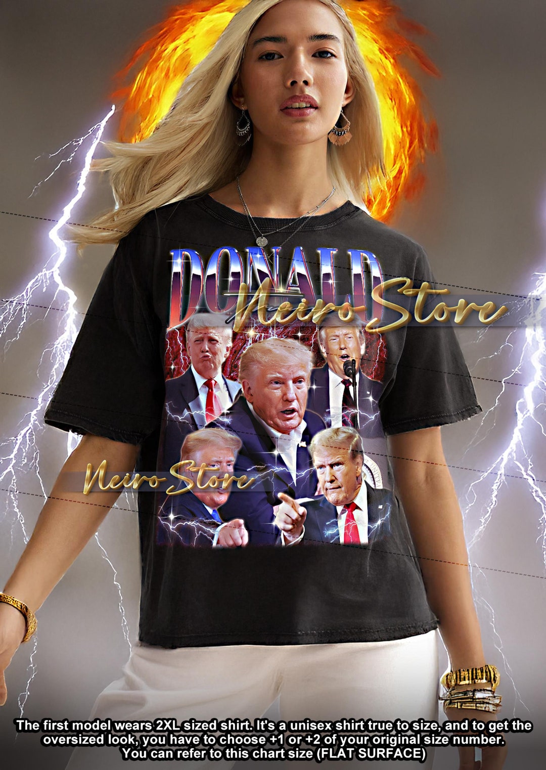 DONALD TRUMP Vintage Shirt, Donald Trump Retro 90s Tshirt, Donald Trump ...