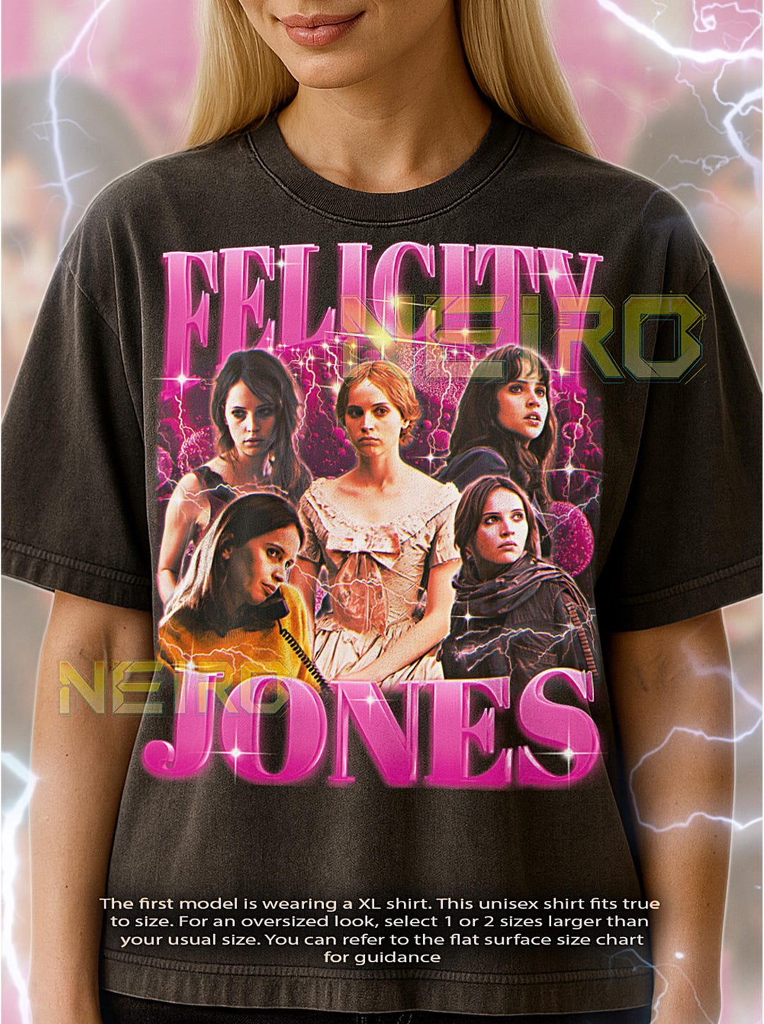 Felicity Jones Bootleg Shirt, Vintage Actress Star Celebrity Legend Tee ...