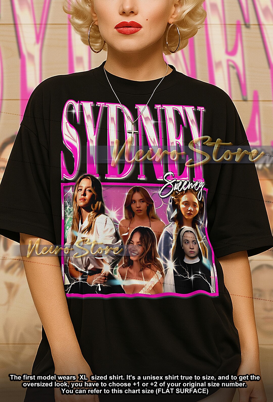 SYDNEY SWEENEY Bootleg Shirt, Sydney Sweeney Retro Tees, Glam Pressure ...