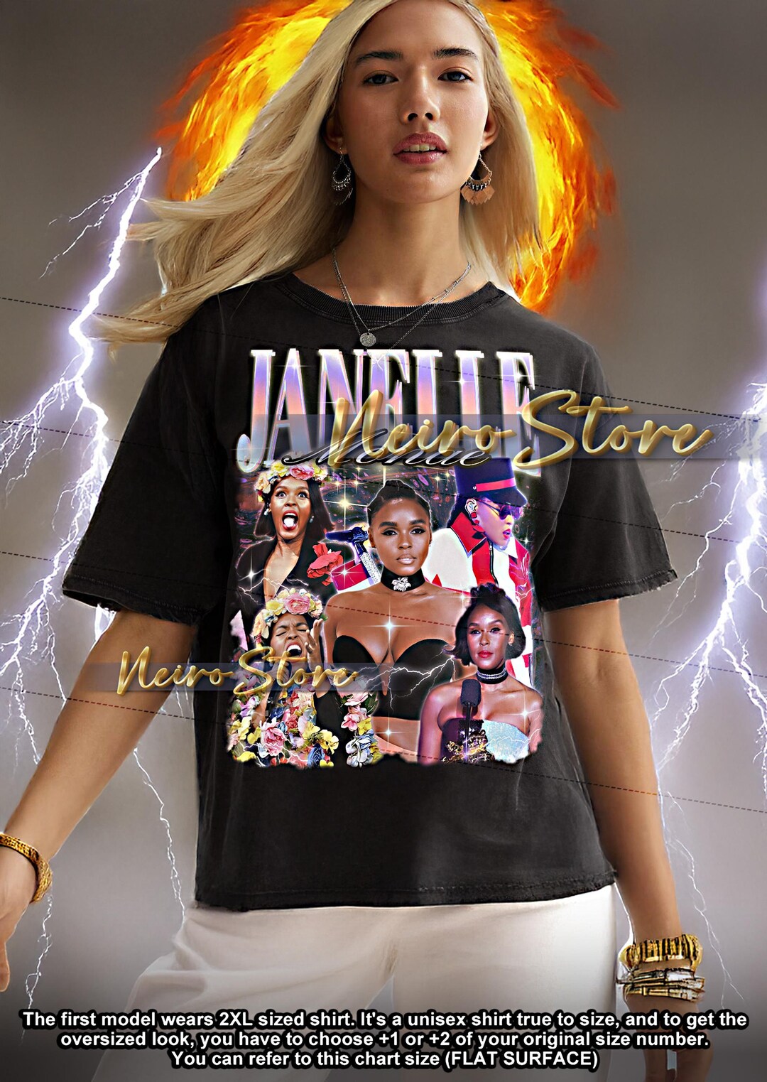 JANELLE MONAE Homage Shirt, Janelle Monae Retro Shirt, Janelle Monae 90s Tshirt, Janelle Monae ...