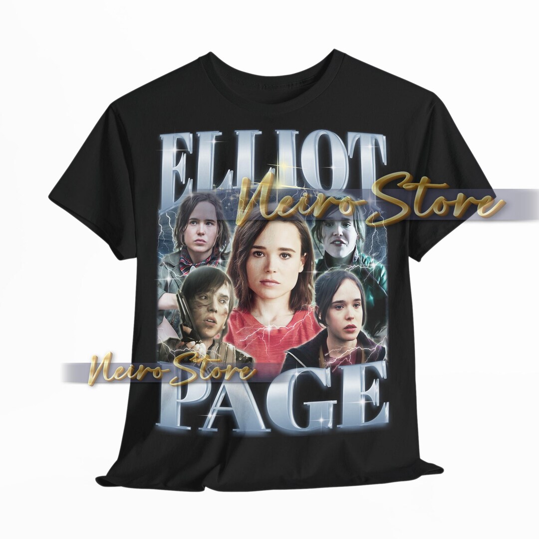 ELLIOT PAGE Shirt, Elliot Page Vintage Shirt, Elliot Page Retro 90s ...