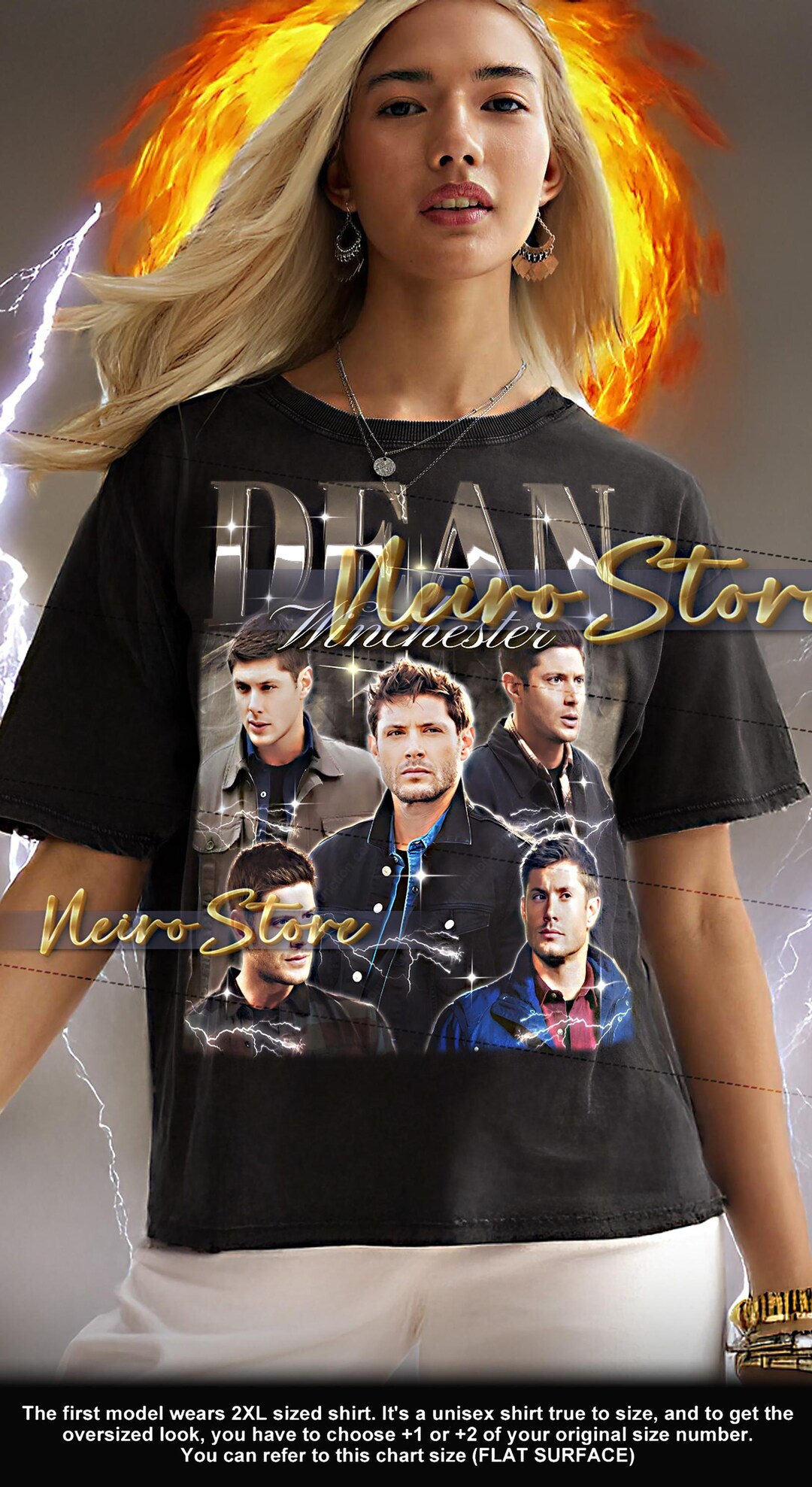 DEAN WINCHESTER Shirt - Dean Winchester Retro Tees, Dean Winchester ...