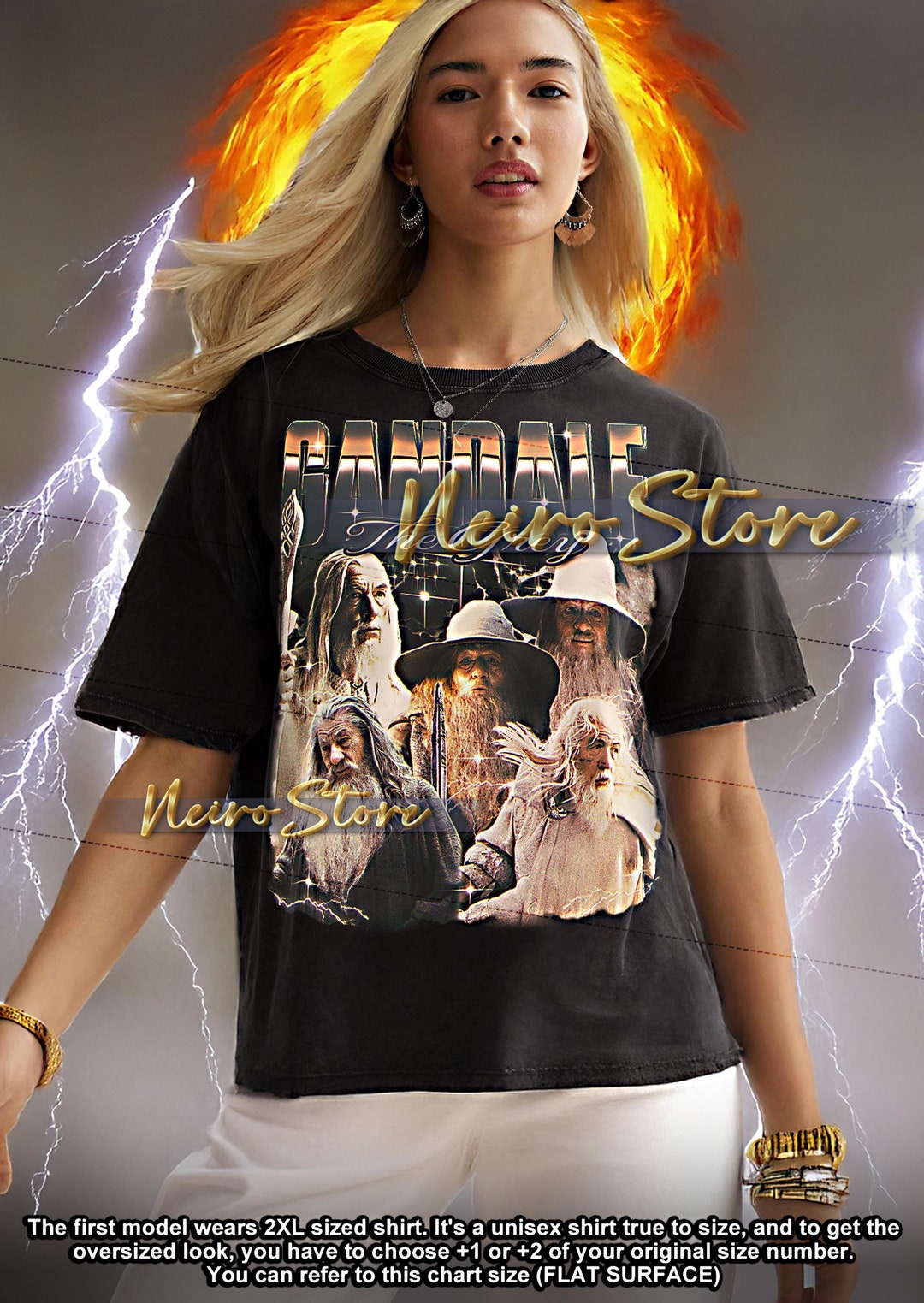 GANDALF Shirt, Gandalf Vintage Shirt, Gandalf Retro 90s Tshirt, Gandalf ...